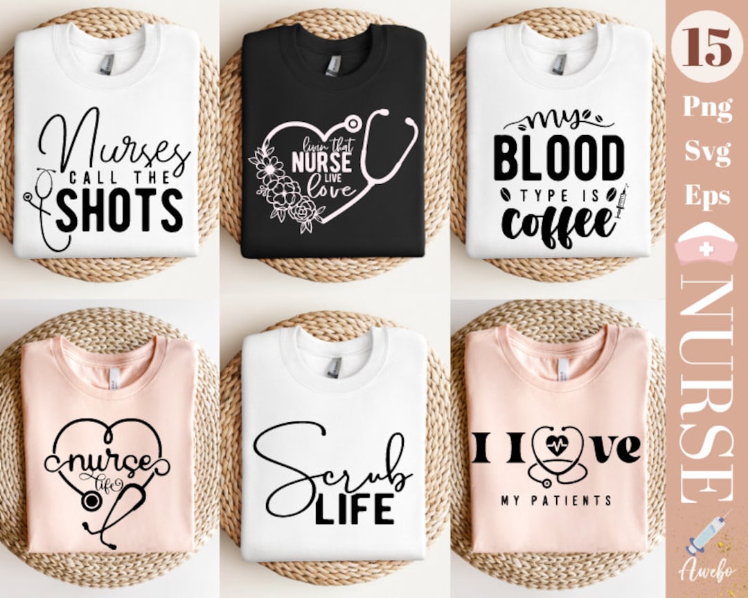 Elegant Nurse Svg Png Bundle, Nurse Life Svg, Stethoscope Svg ...