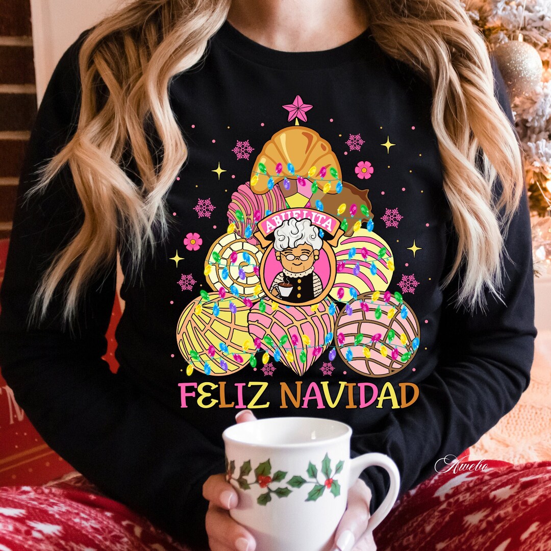 Mexican Christmas PNG, Concha Chirstmas Tree Png, Cafecito Y Pan Dulce ...