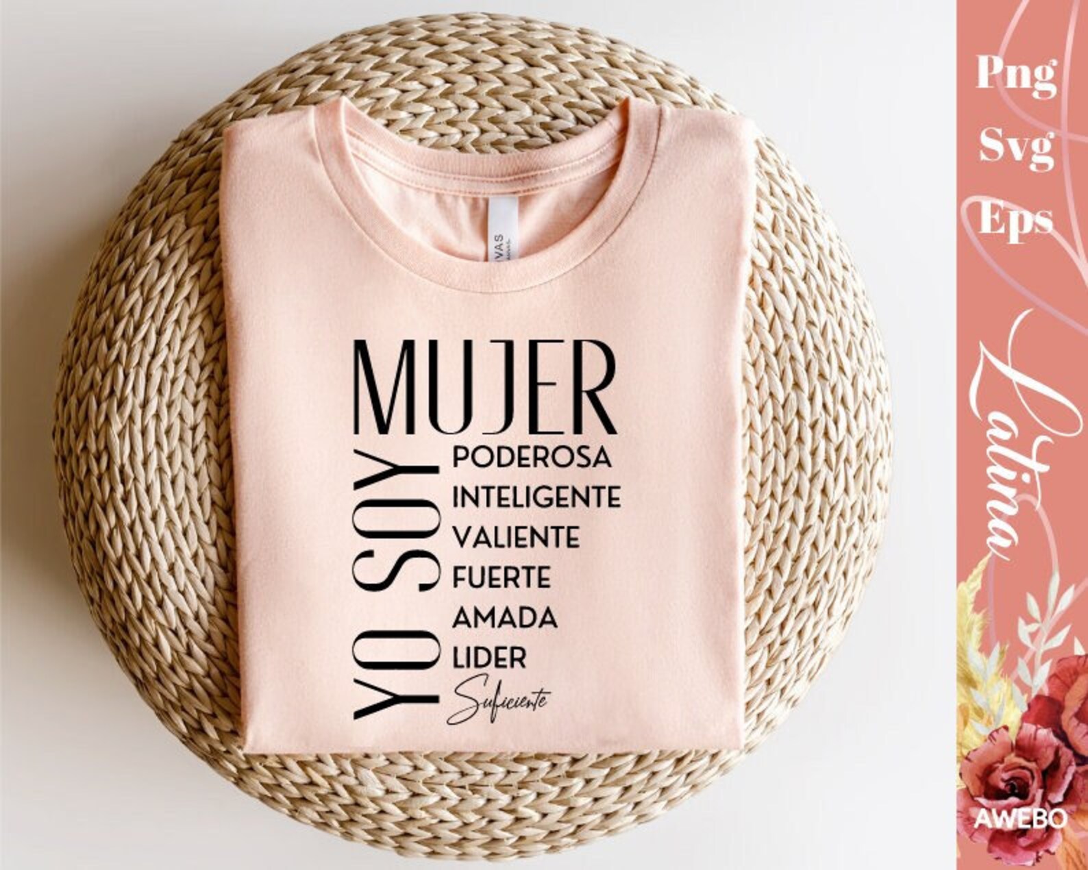 Latina Svg Mujer Valiente Poderosa Svg Empowered Latina Woman Spanish ...