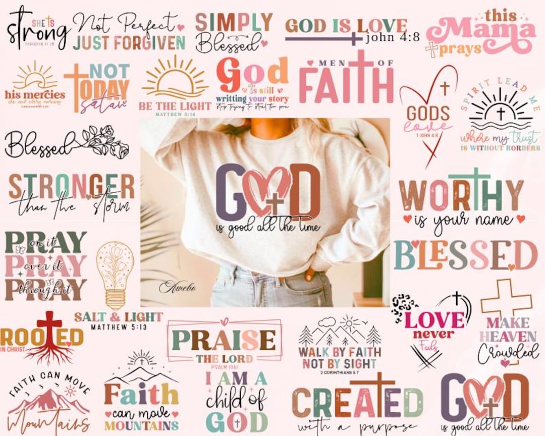 Boho Elegant Christian Svg Png Bundle, Bible Verse Svg, Scripture Svg ...