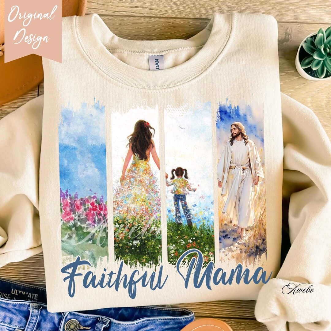 Faithful Mama Png, Christian Mama Brushstroke Png, Mom Bible Verse Png ...