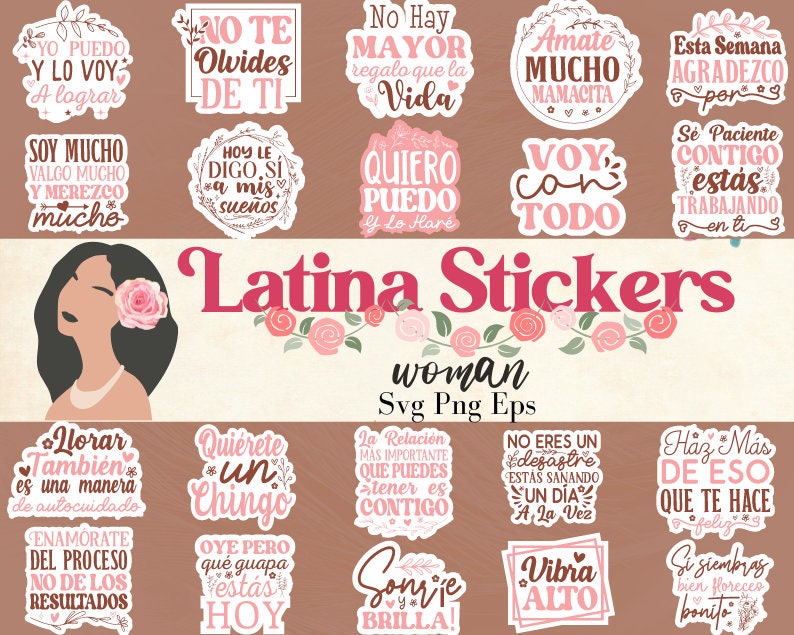Latina Positive Bundle Stickers SVG PNG Latina Stickers svg - Etsy España