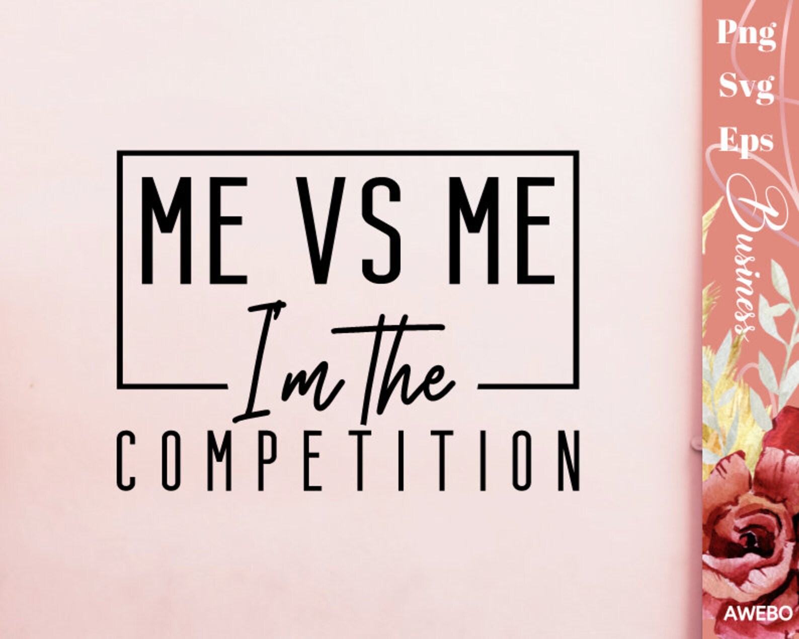 Me Vs Me Im the Competition Svg Entrepreneur Svg - Etsy