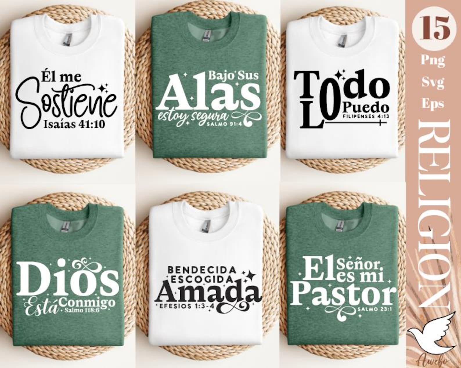 Frases Religiosas Español Svg | Versos Biblicos Espanish Svg | Dios ...