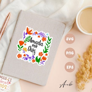 40 Stickers Cristianas SVG PNG, Spanish Bible Verse Svg, Floral Digital ...