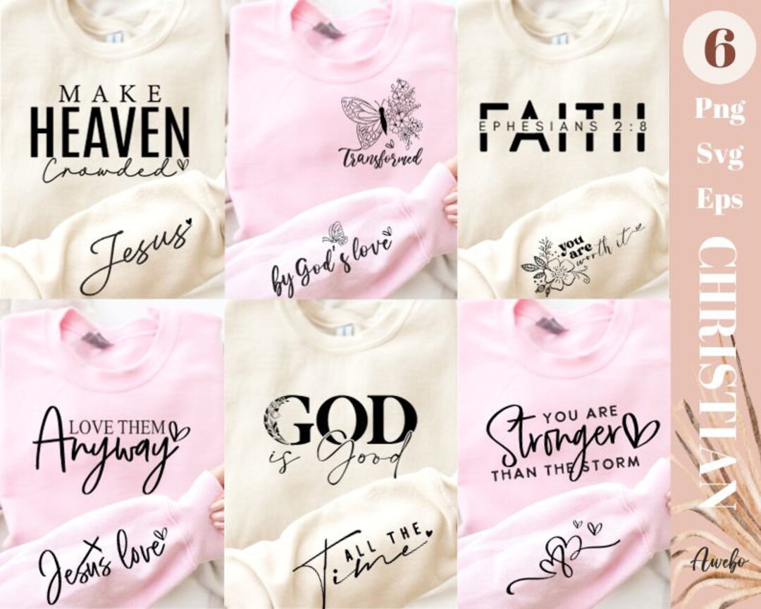 Christian SVG PNG Bundle | Religious Svg Bundle L Sleeve Sweatshirt Svg ...