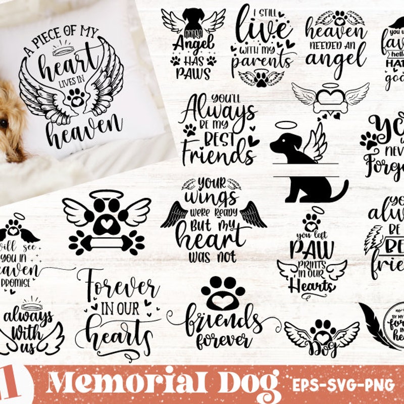 Dog Memorial Svg - Etsy