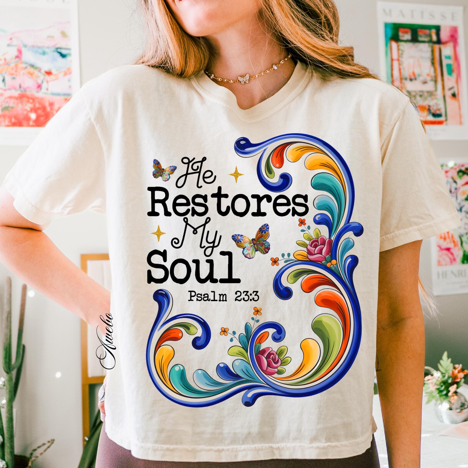 Colorful Christian Png, He Restores My Soul Png, Bible Verse Svg ...
