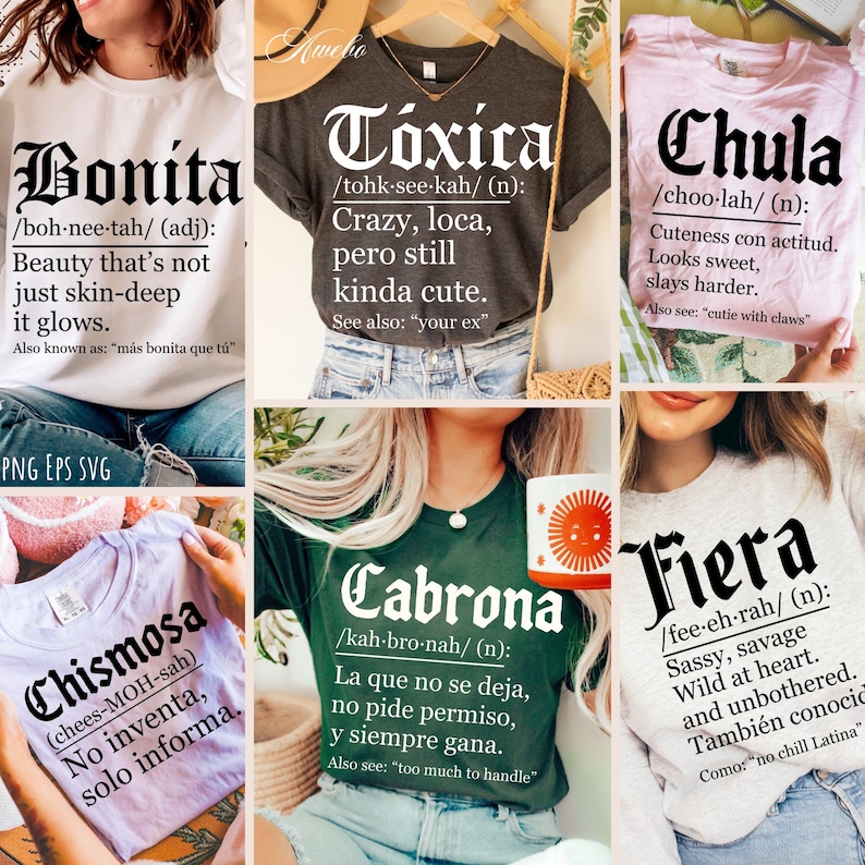 Diccionario Para Latina Sin Filtros Svg Png Bundle, Chingona Svg ...