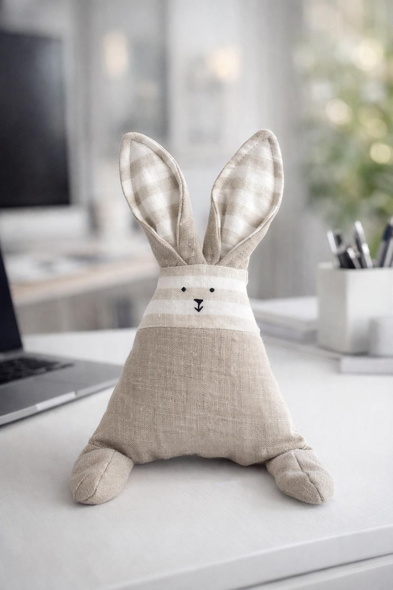 Bunny Sewing Pattern PDF, Stuffed Rabbit Plush Toy Template, DIY Fabric ...