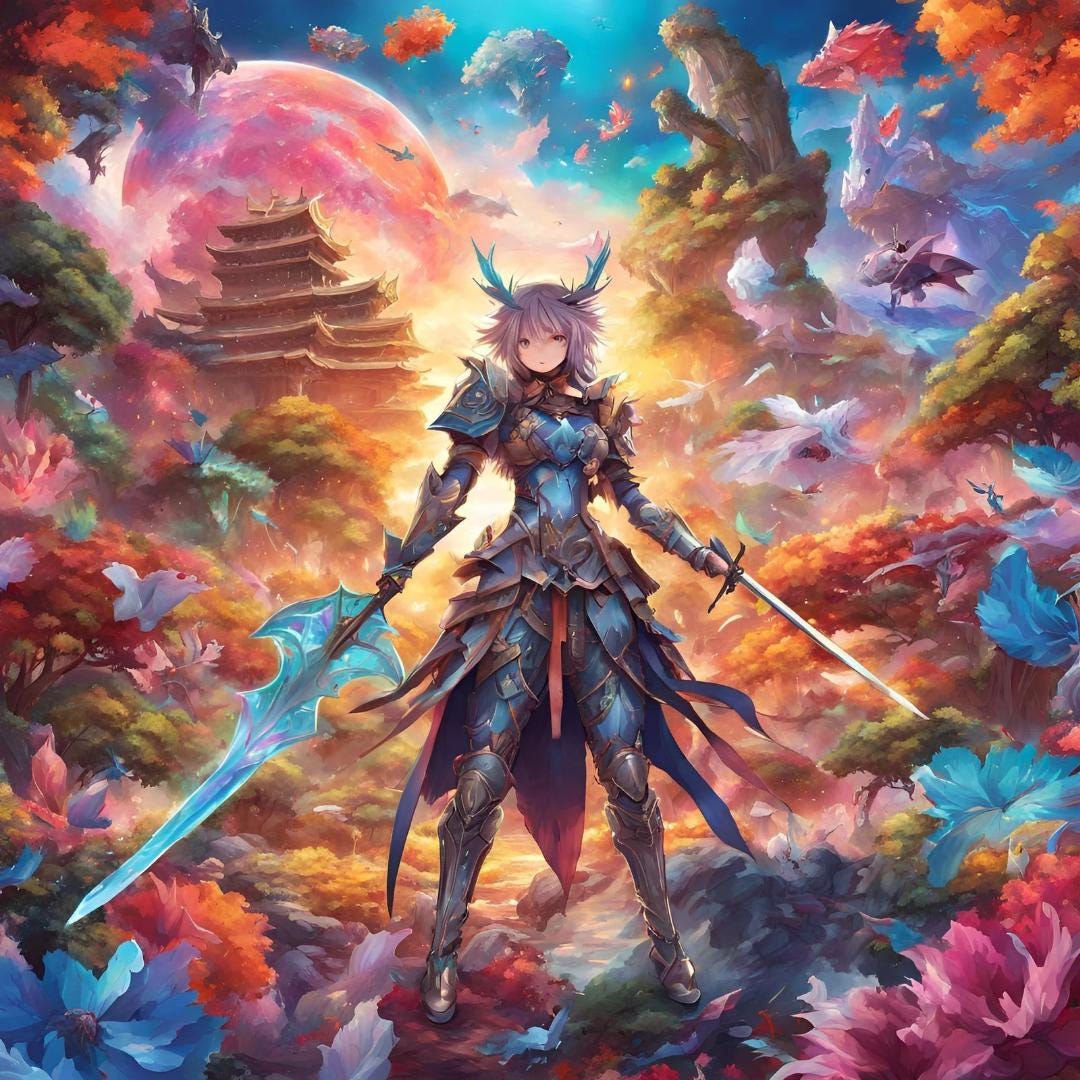 Snackbox Clipart, Fantasy Heroine With Magical Powers, Digital Art ...