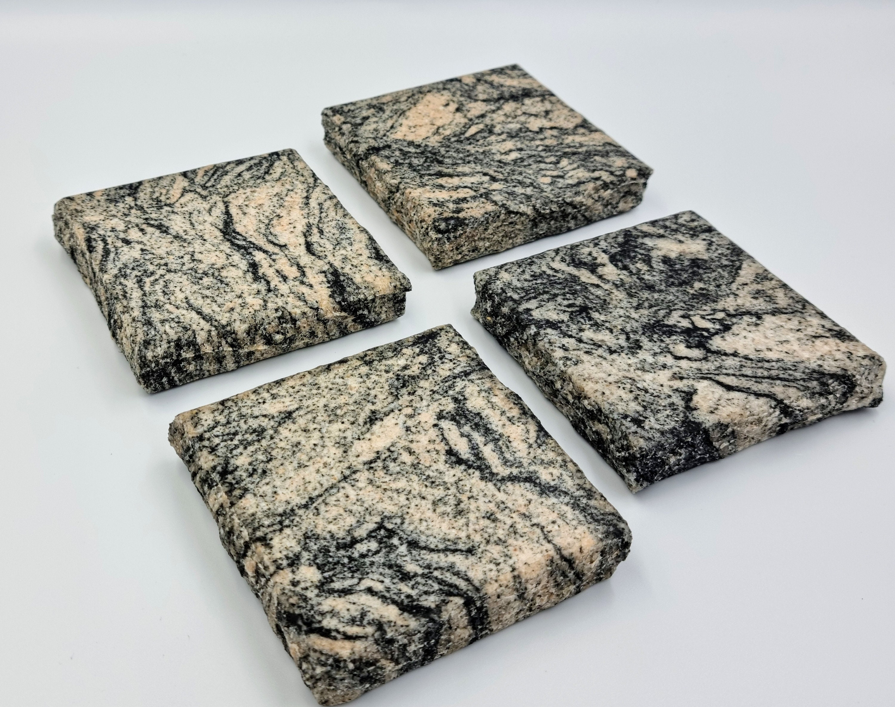 Granite Coaster Set Natural Granite Stone Coasters Gray | Etsy