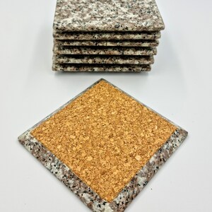 Granite Coasters, Natural, Granite, Stone, Coasters, Gray, Gift Idea ...