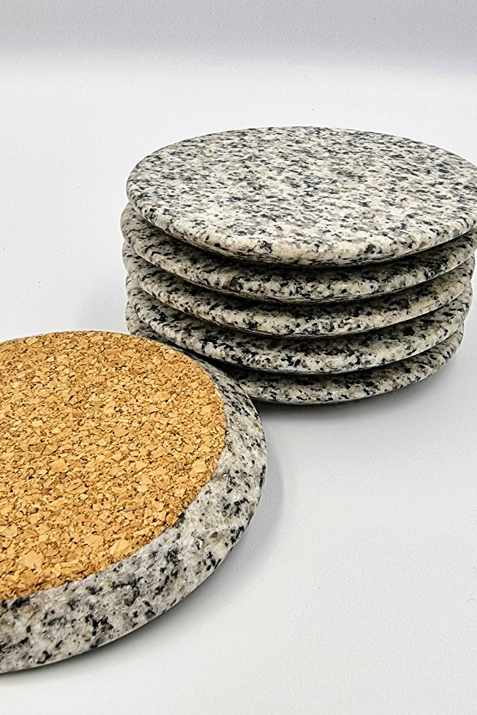 Natural, Granite, Coaster Set, Stone, Coasters, Gray, Gift Idea ...