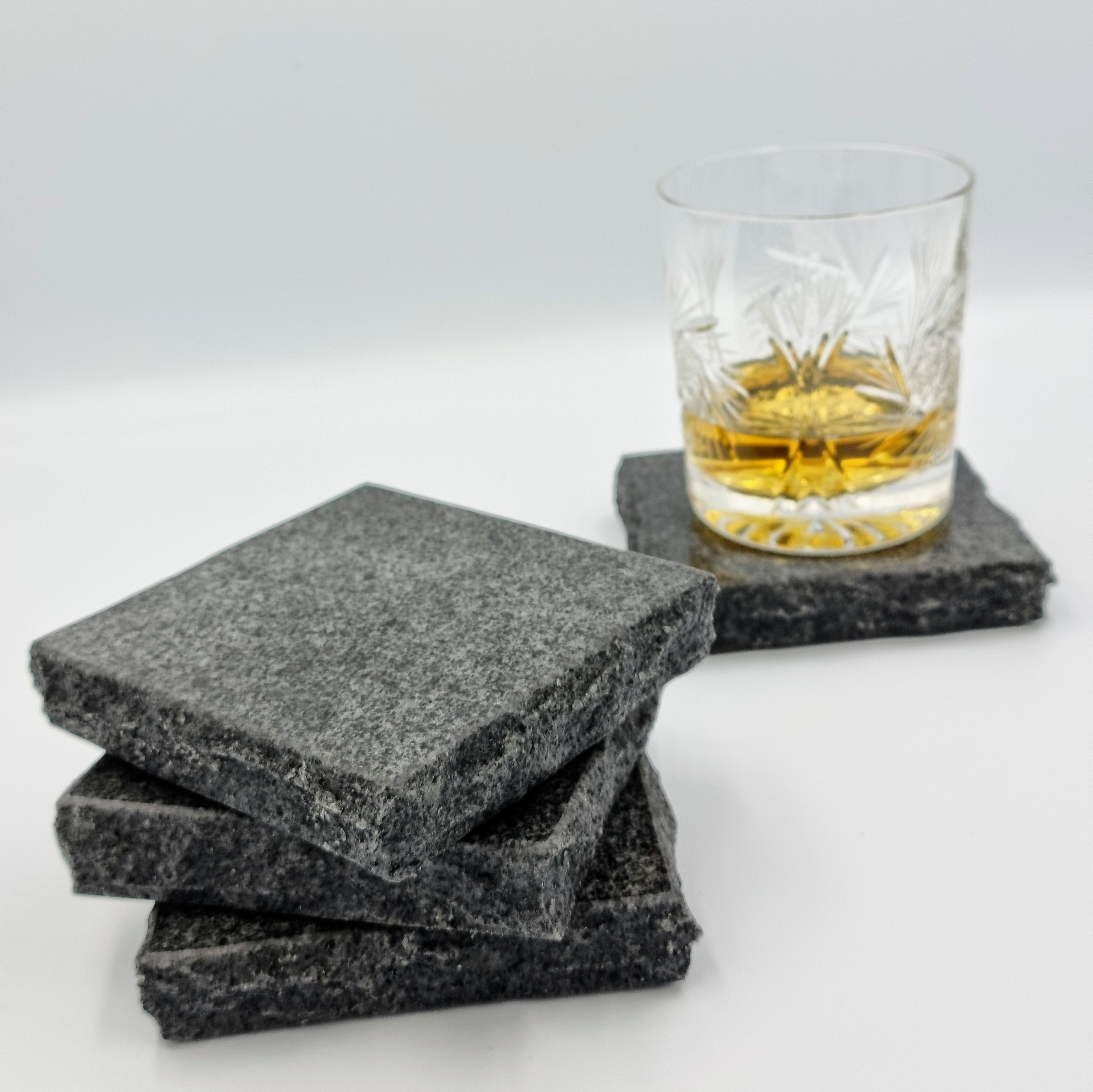 Coasters Natural Granite Stone Gift Idea gift for him | Etsy