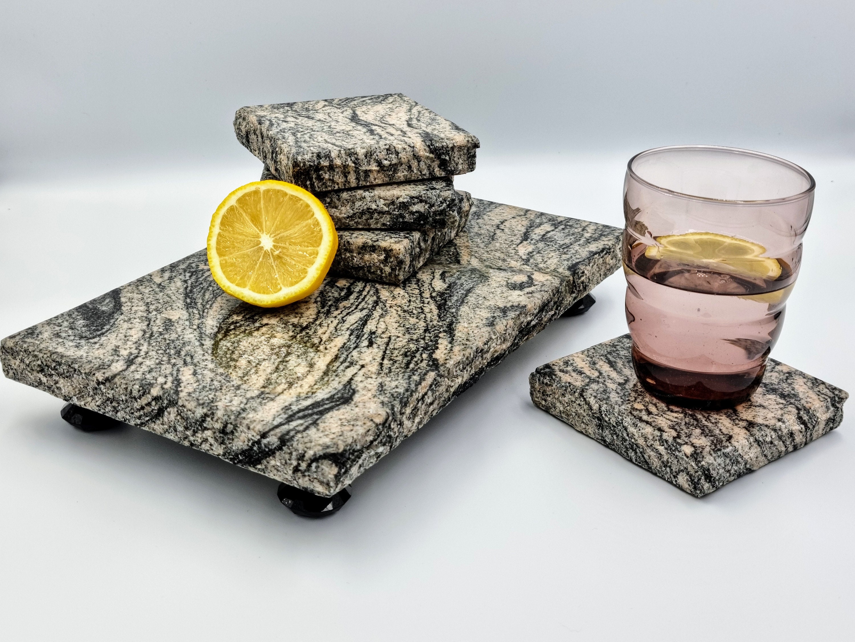 Serving Tray and Coasters Set, Premium Gift Set, Gift Idea - Etsy