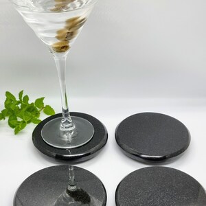 Coasters, Black, Gift Idea, Granite, Drink Coasters, Candle Stand ...