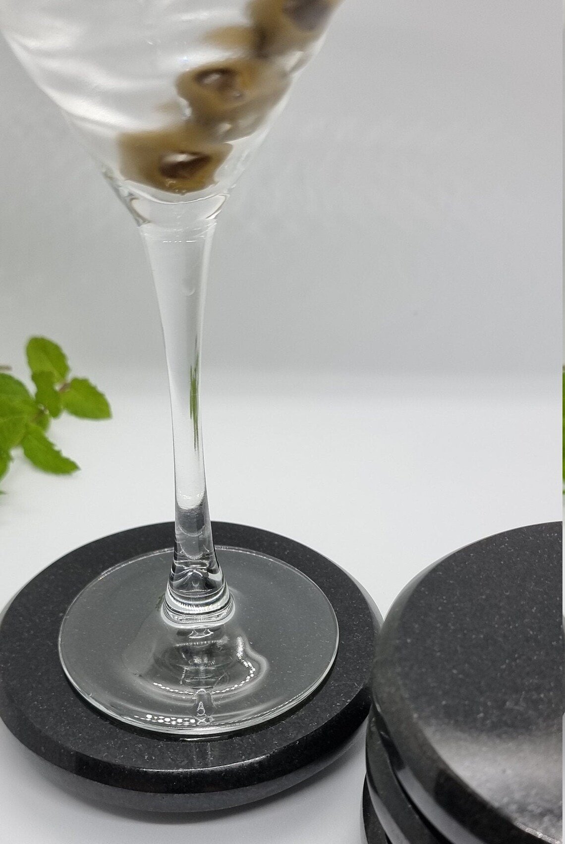 Coasters Black Gift Idea Granite Drink Coasters Candle - Etsy