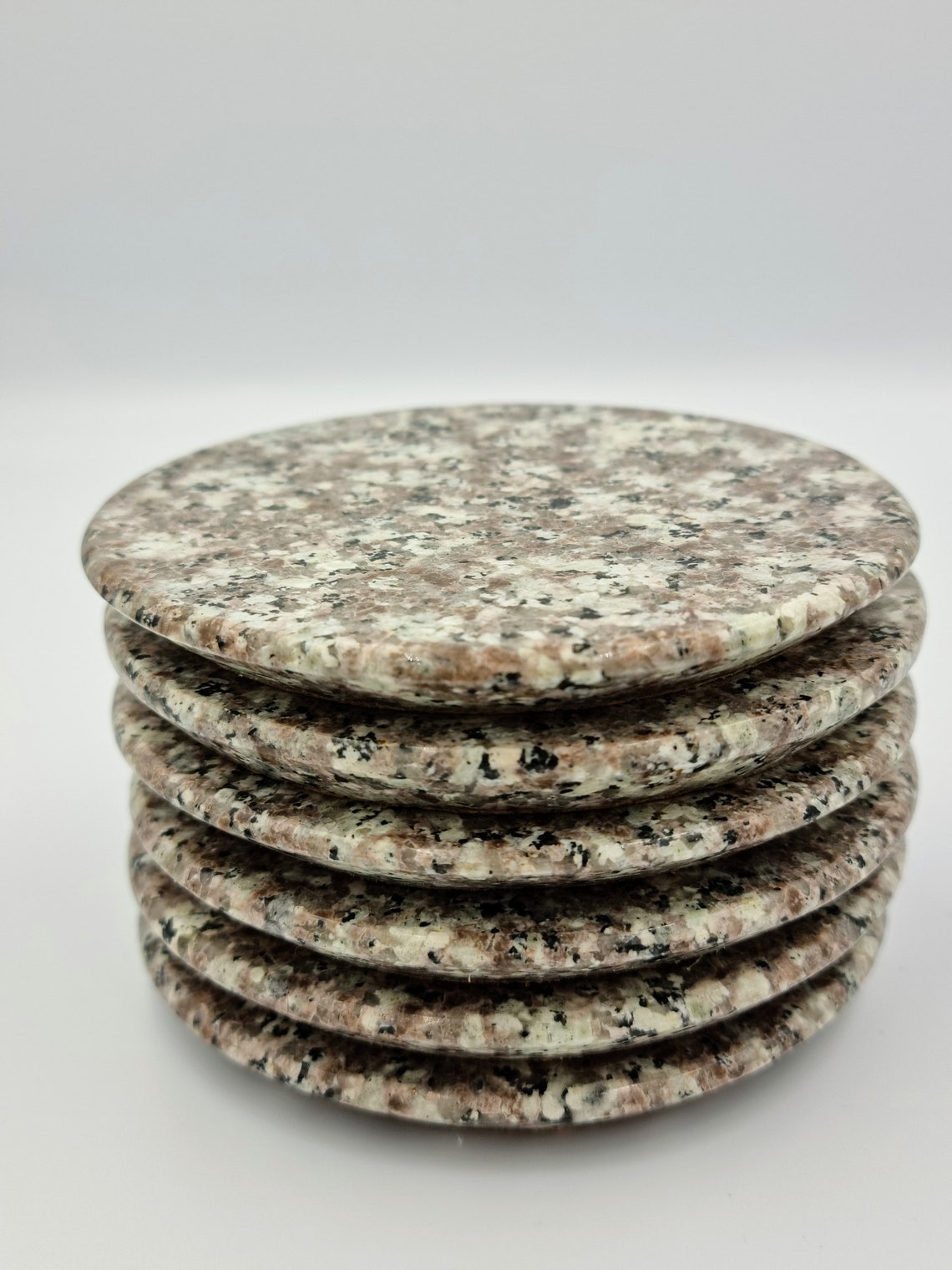 Granite Coasters, Natural, Granite, Stone, Coasters, Gray, Gift Idea ...