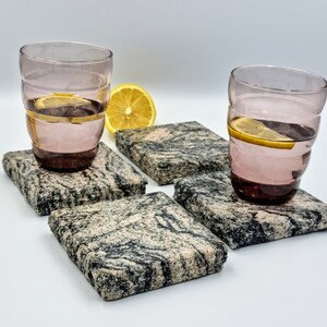 Granite Coaster Set, Natural, Granite, Stone, Coasters, Gray, Pink ...