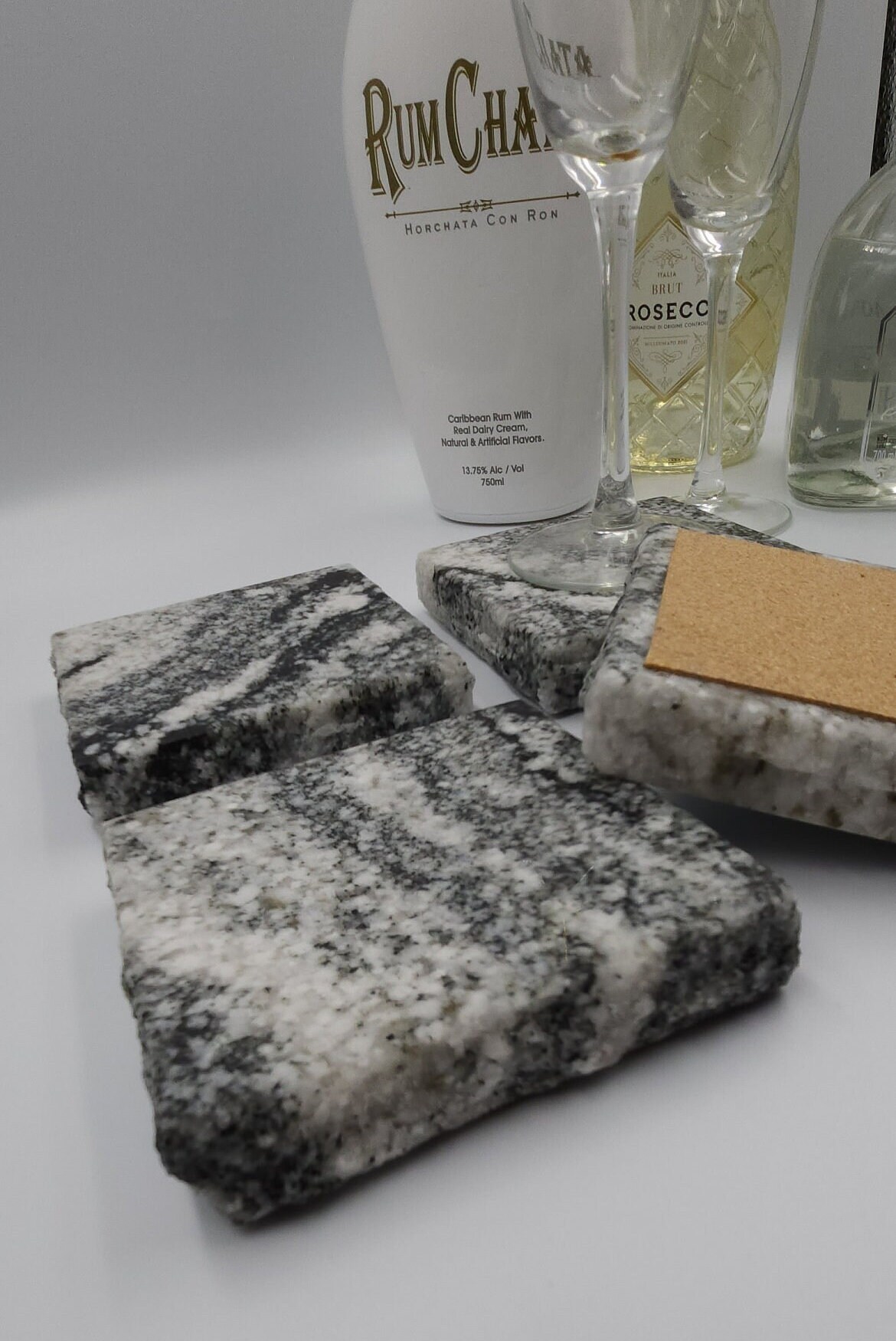 Granite Coaster Set, Natural, Granite, Stone, Coasters, Gift Idea, Gift ...