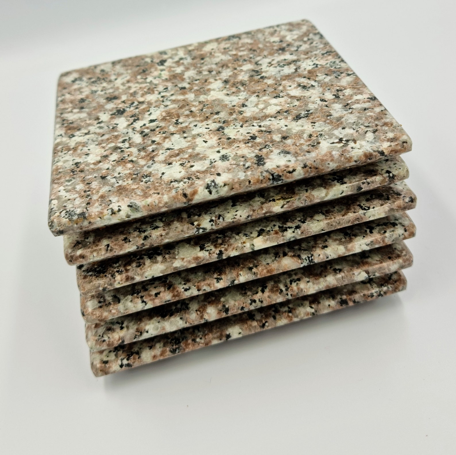 Granite Coasters, Natural, Granite, Stone, Coasters, Gray, Gift Idea ...