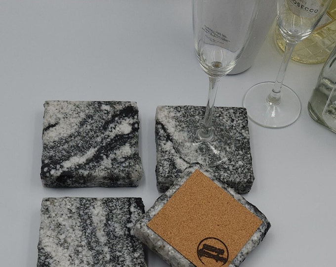 Granite Coaster Set, Natural, Granite, Stone, Coasters, Gift Idea, Gift ...