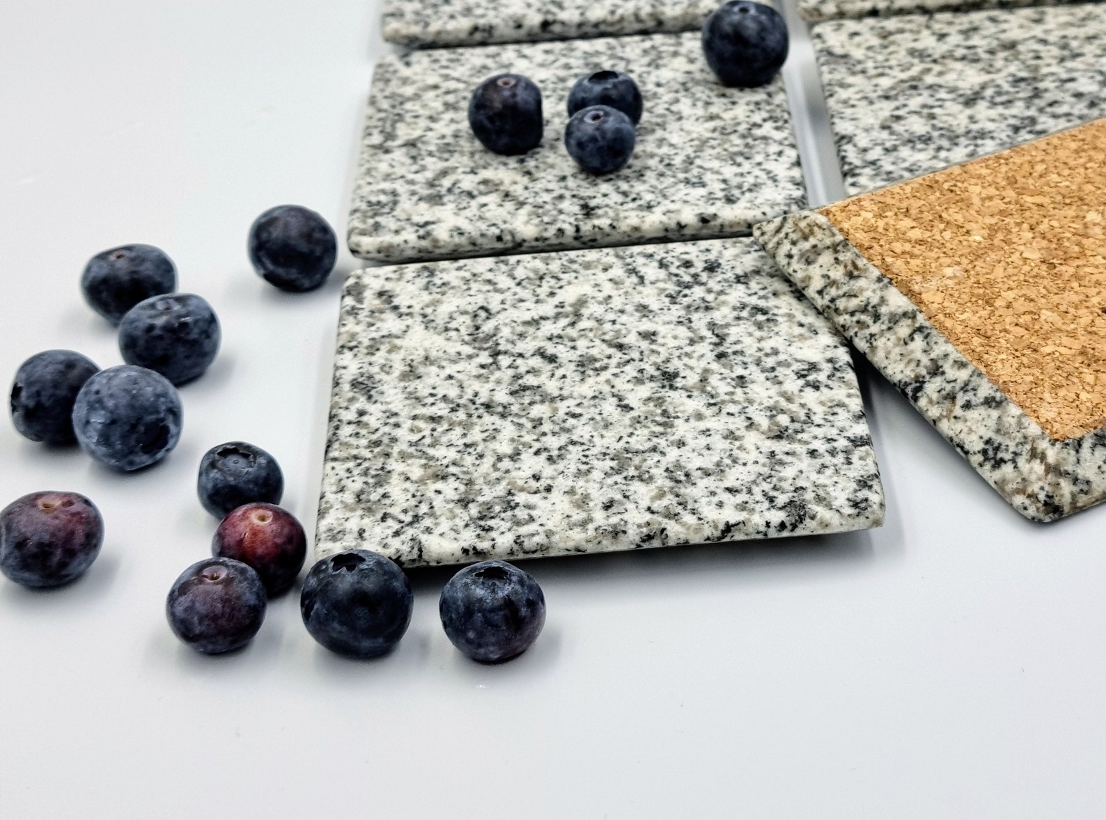 Granite Coasters, Natural, Granite, Stone, Coasters, Gray, Gift Idea ...