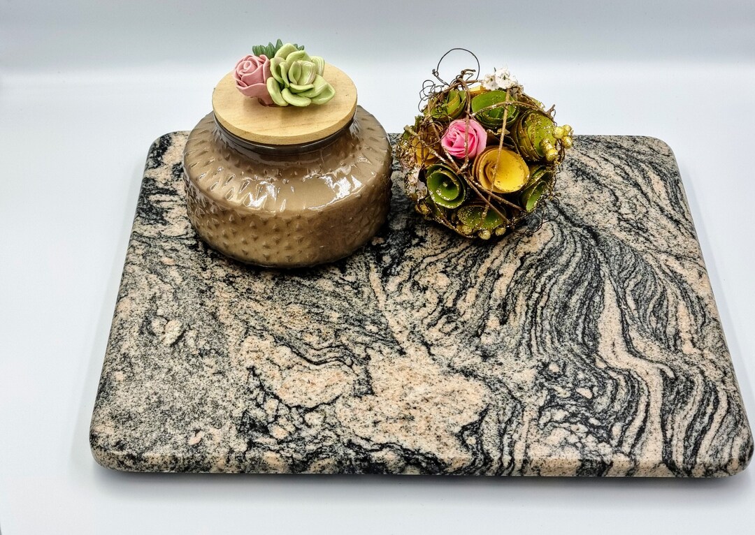 Decorative Tray, Serving Tray, Vanity Tray, Granite Board, Candle ...