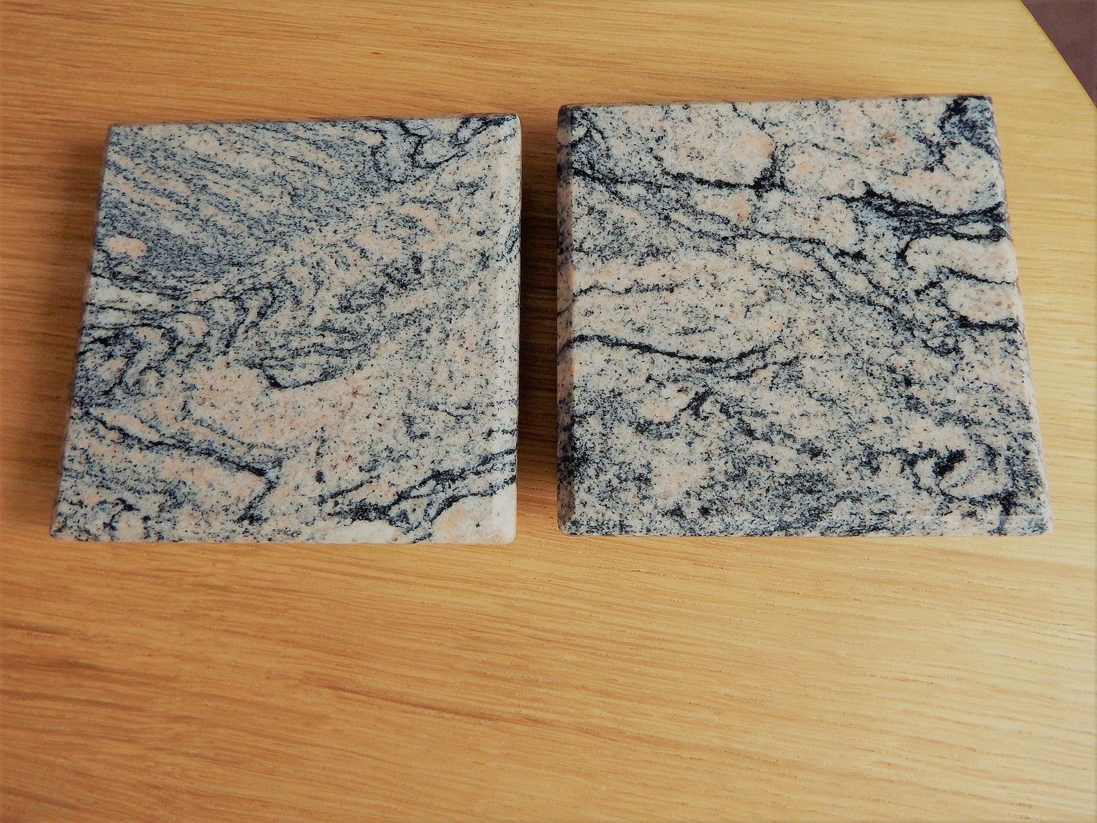 Granite Coaster Set, Natural, Granite, Stone, Coasters, Gray, Pink ...