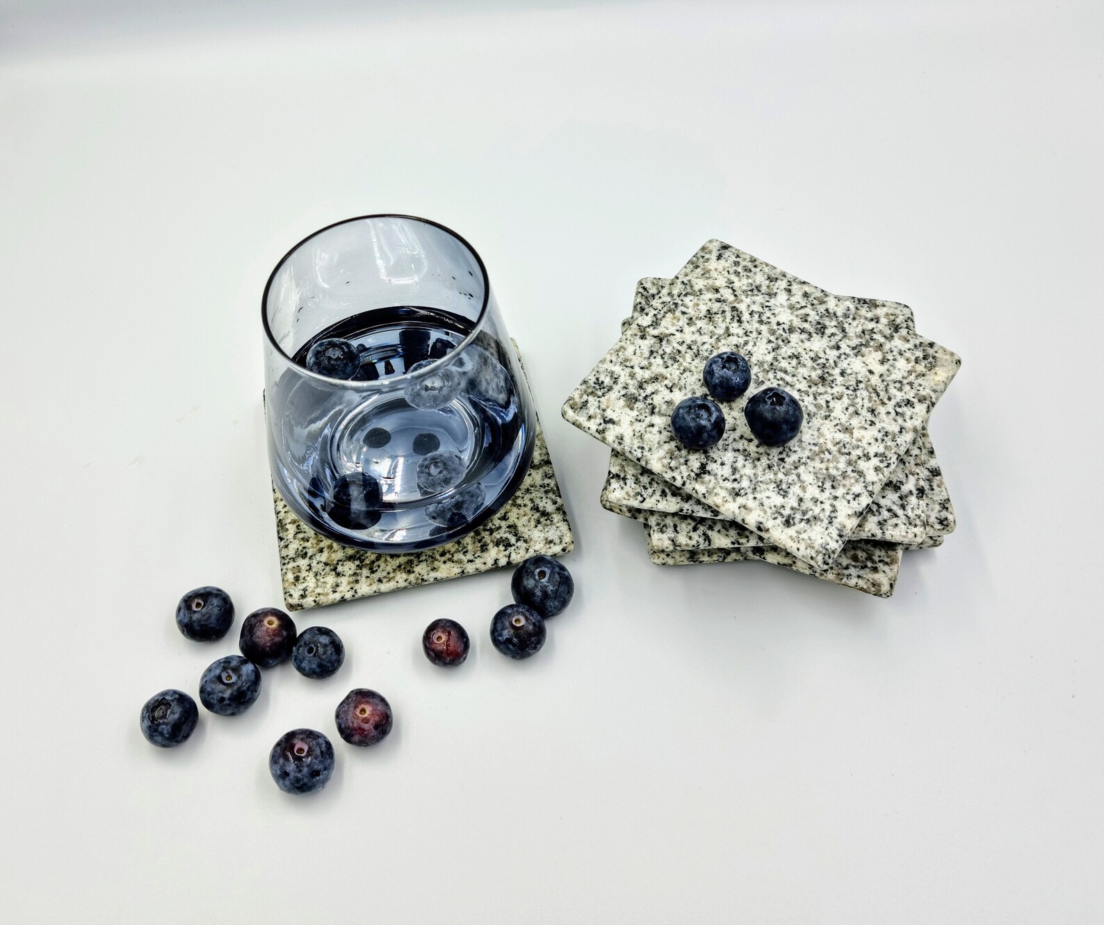 Granite Coasters, Natural, Granite, Stone, Coasters, Gray, Gift Idea ...