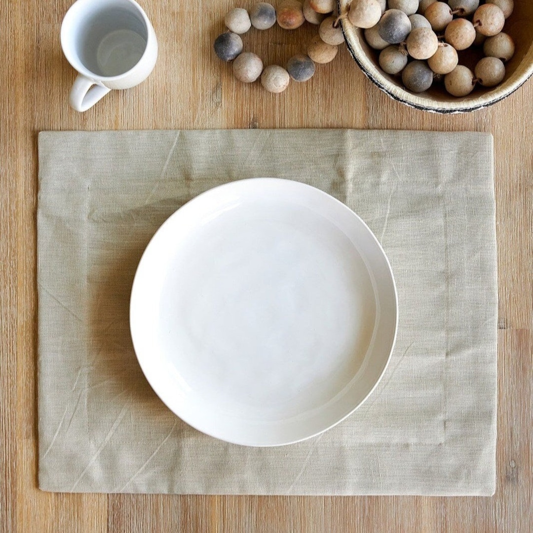 Natural Linen Placemats Set of 4 or 6. Table Linens. Thanksgiving Table ...