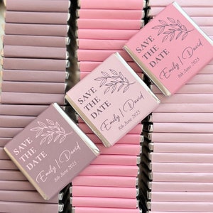 Save the Date Chocolate Favors, Wedding Chocolate Gift, Bridal Shower ...