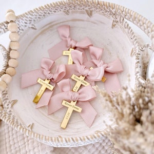 Silver Baptism Tag, Acrylic Mirror Custom Cross Tag, Personalized Gift ...