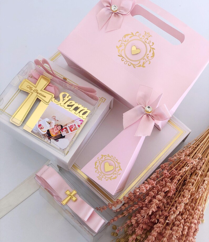 Personalized Baptism Gift Set Keepsake Baptism Favors Photo - Etsy