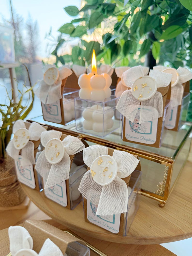 Baby Shower Bubble Candle Favor, Personalized Mini Baby Candle Gift ...