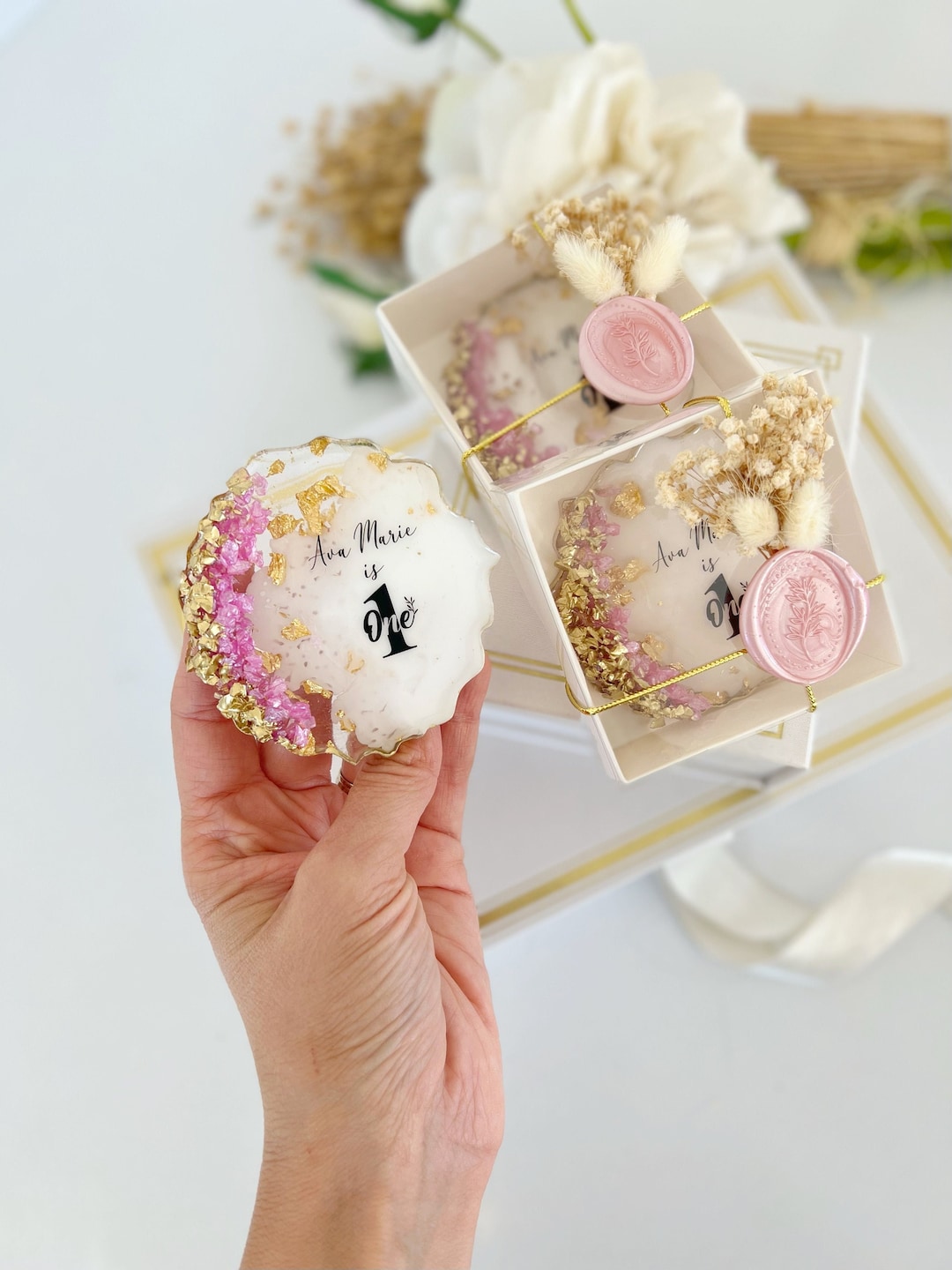 Pink First Birthday Party Favor for Girl, Unique 1st Favors, First Age ...