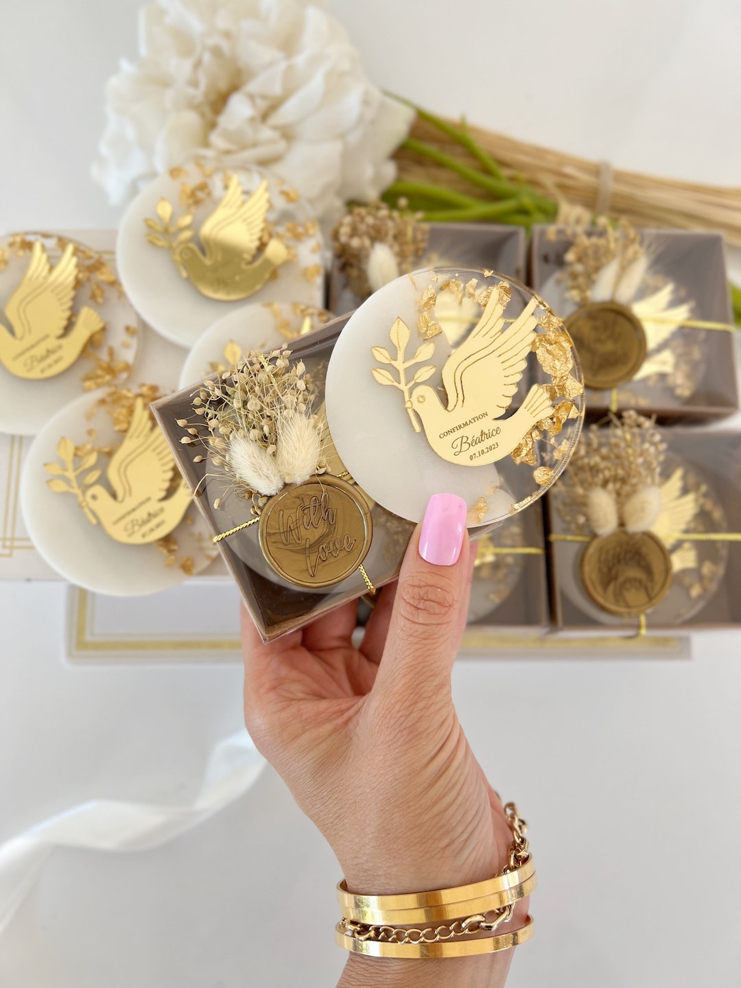 Personalized Baptism Favors, Christening Favors, Baptism Dove Favors ...