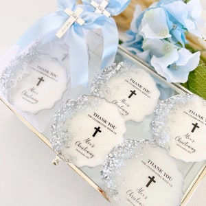Personalized Baptism Magnet Favors: Handmade Epoxy Resin Christening ...