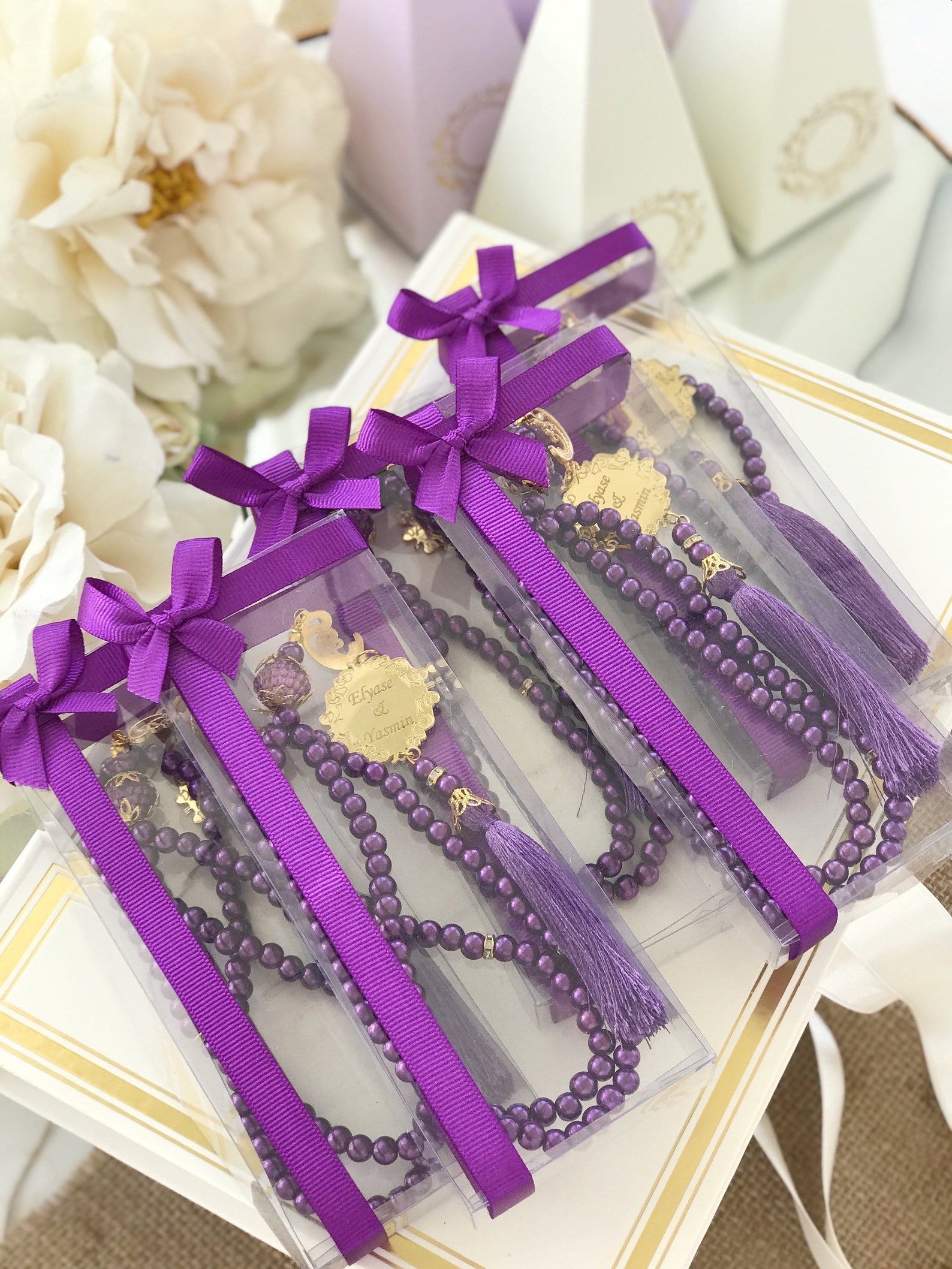 Personalized Islamic Pearl Tasbeeh Favor Islamic Gift Prayer - Etsy