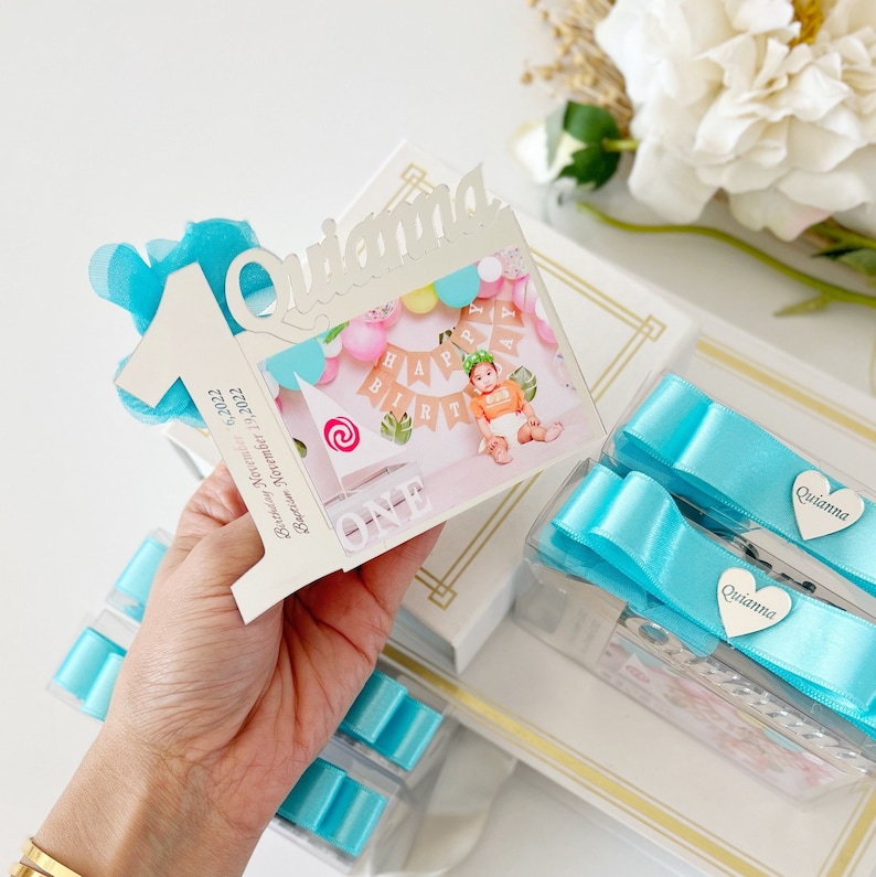 Rose Gold 7th Birthday Photo Frame Magnet Personalized Gift - Etsy