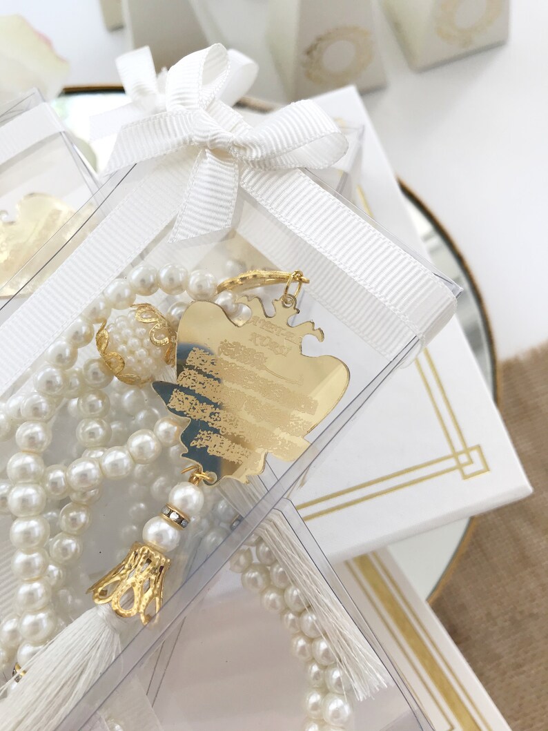 Personalized Islamic Pearl Tasbeeh Favor Islamic Gift Prayer - Etsy