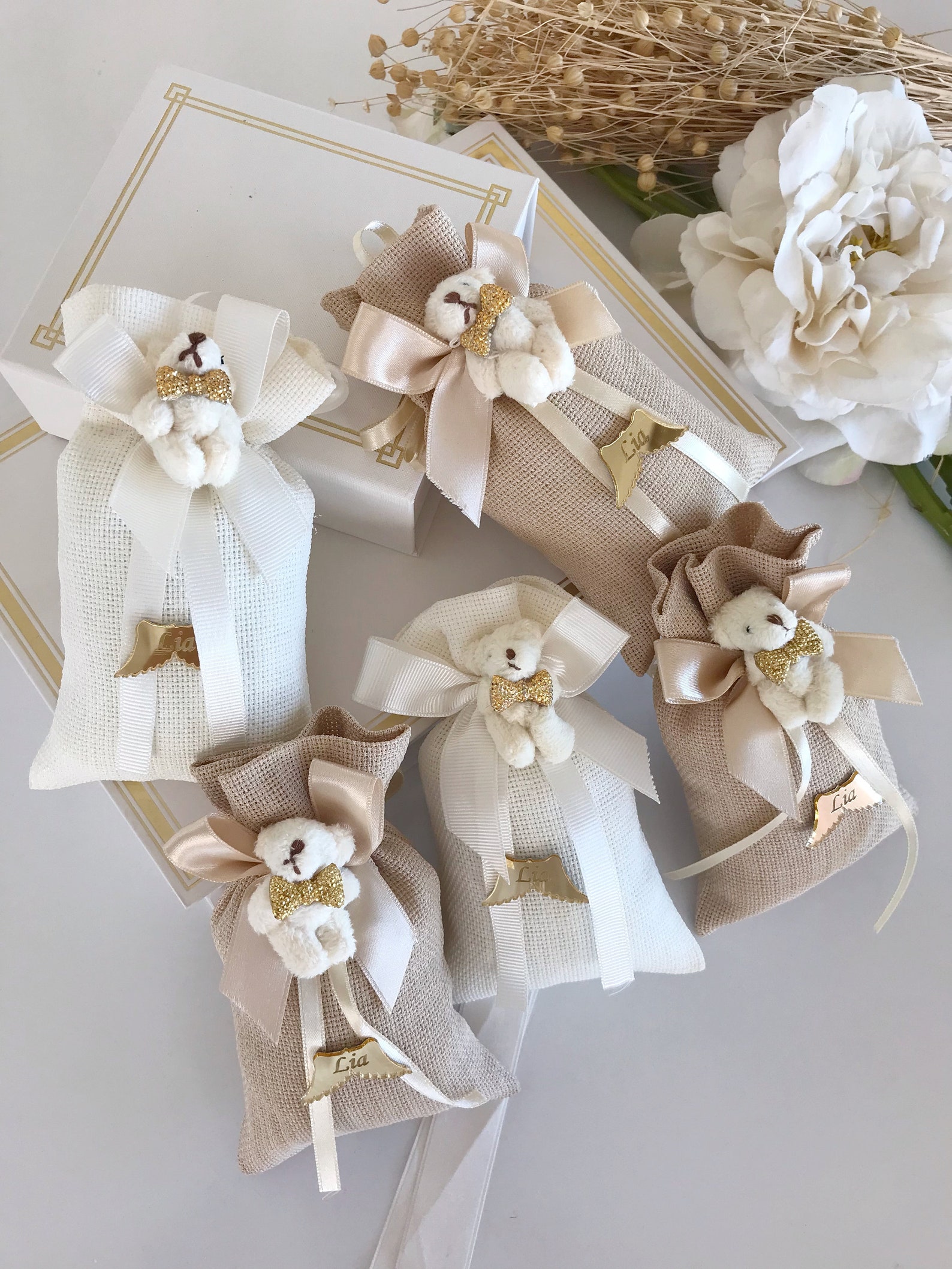 Custom Teddy Bear Sachet Bags Teddy Bear Baby Shower Favors | Etsy