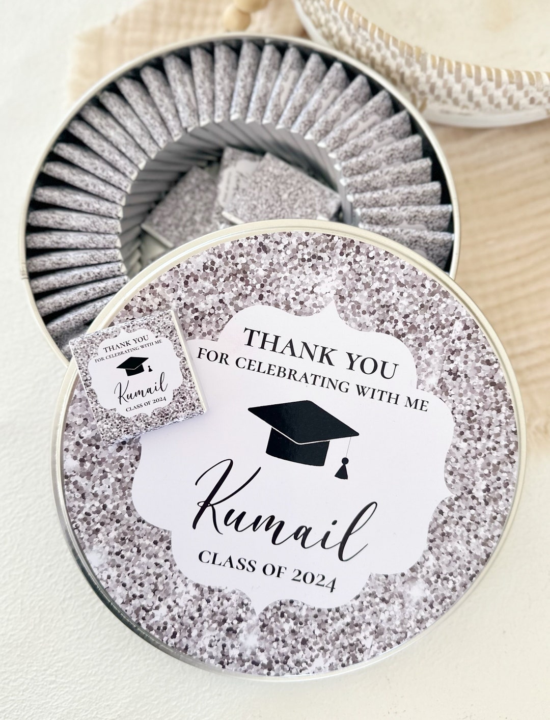 Silver Custom Graduation Favors Class of 2025, Graduation Party Gift ...