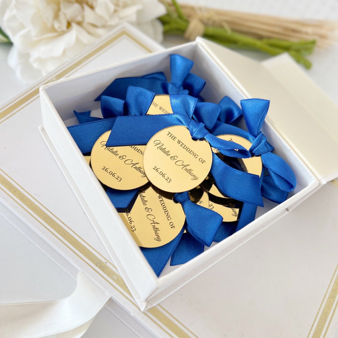 Gold Wedding Favor Tag, Wedding Gift Tag, Name Tag, Lettering Name Logo ...