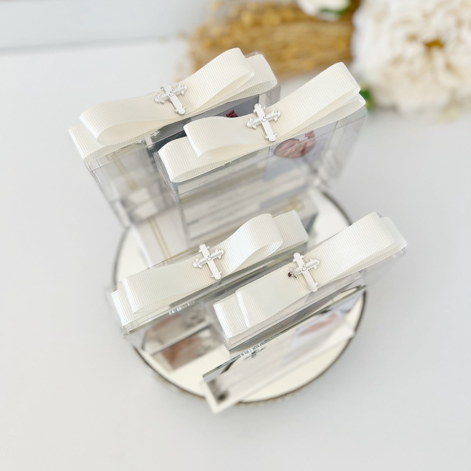 Silver Baptism Photo Frame Favors, First Communion Favors, Baptism ...