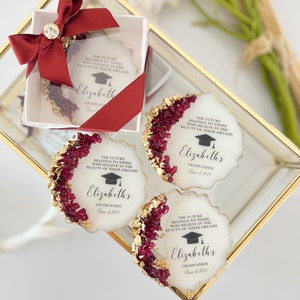 Red Graduation Magnet Favors: Personalized Epoxy Resin Gift - Etsy