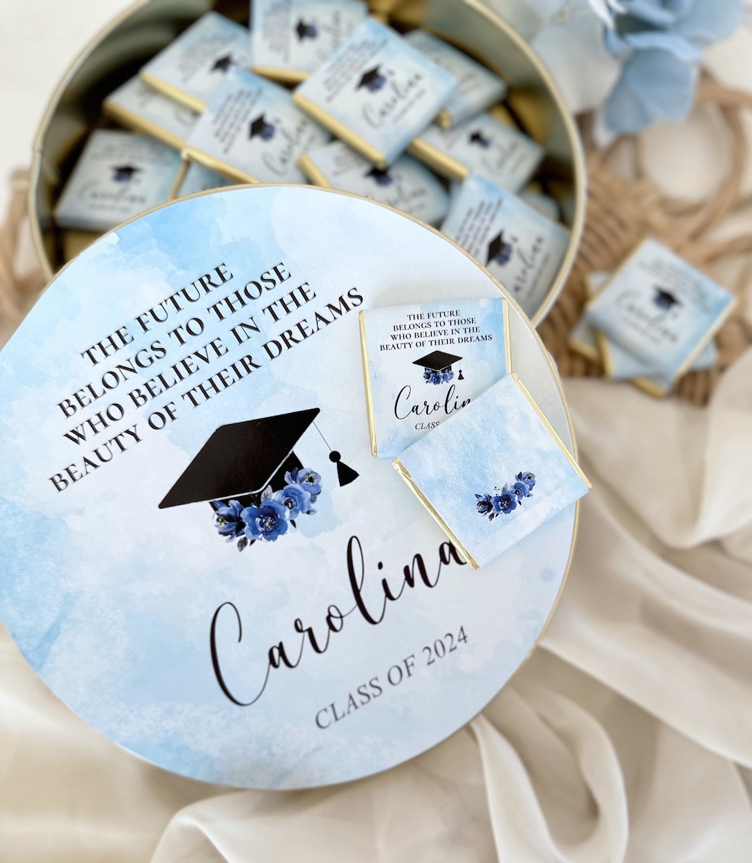 Blue Graduation Chocolate Favors, Graduation Favors Class of 2024 ...