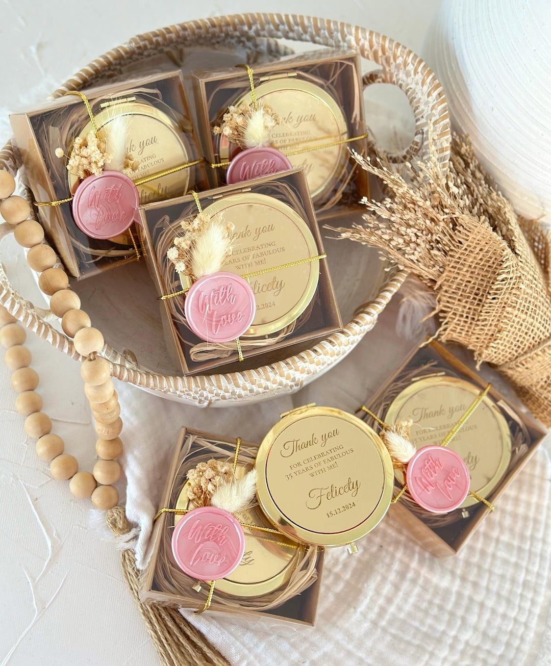 Personalized Birthday Compact Mirror Party Favors: Engraved Gift - Etsy