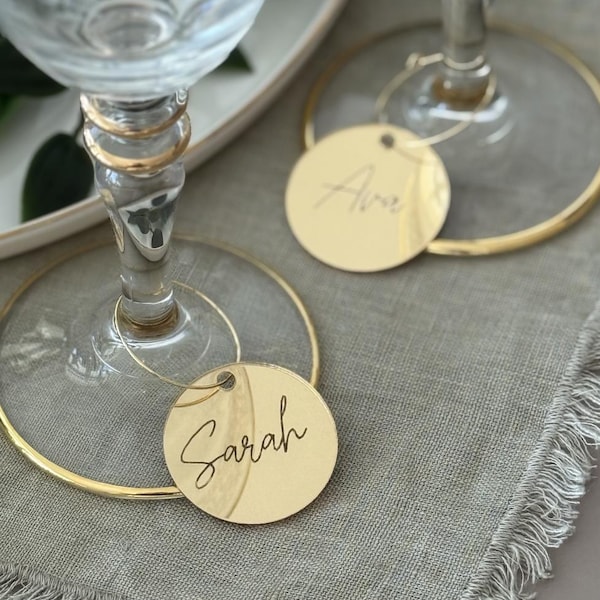 Wine Tags Guest Names - Etsy